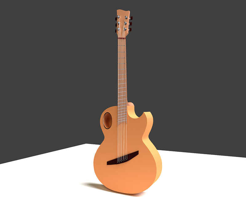 Brook Custom Tamar Guitar Project In Blender Cycles – Mootzproductions