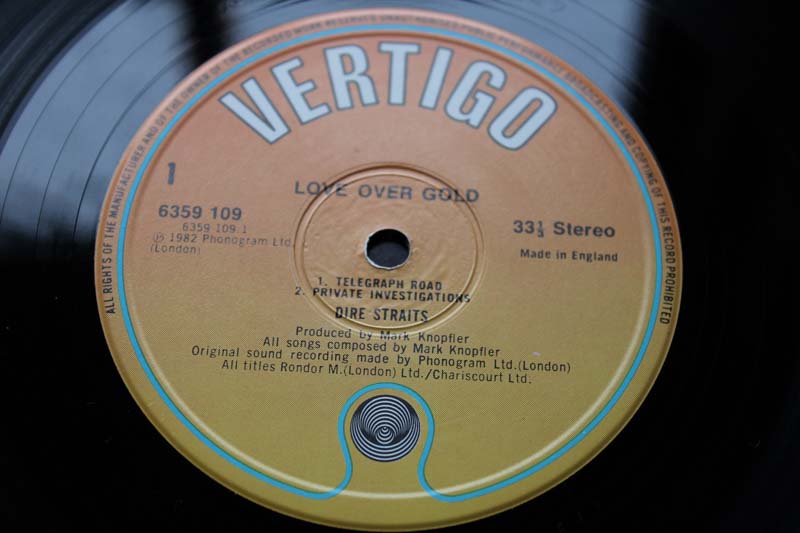 Dire Straits Love Over Gold Vertigo labels 1982 Mint Archive ...